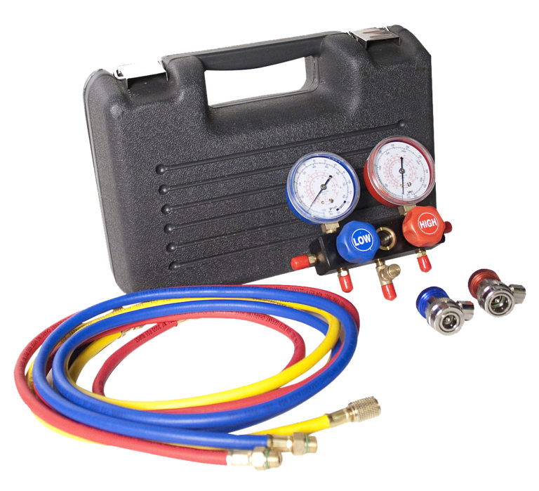 6785 R-134a Aluminum Manifold Gauge Set and Tool Assortment – FJC